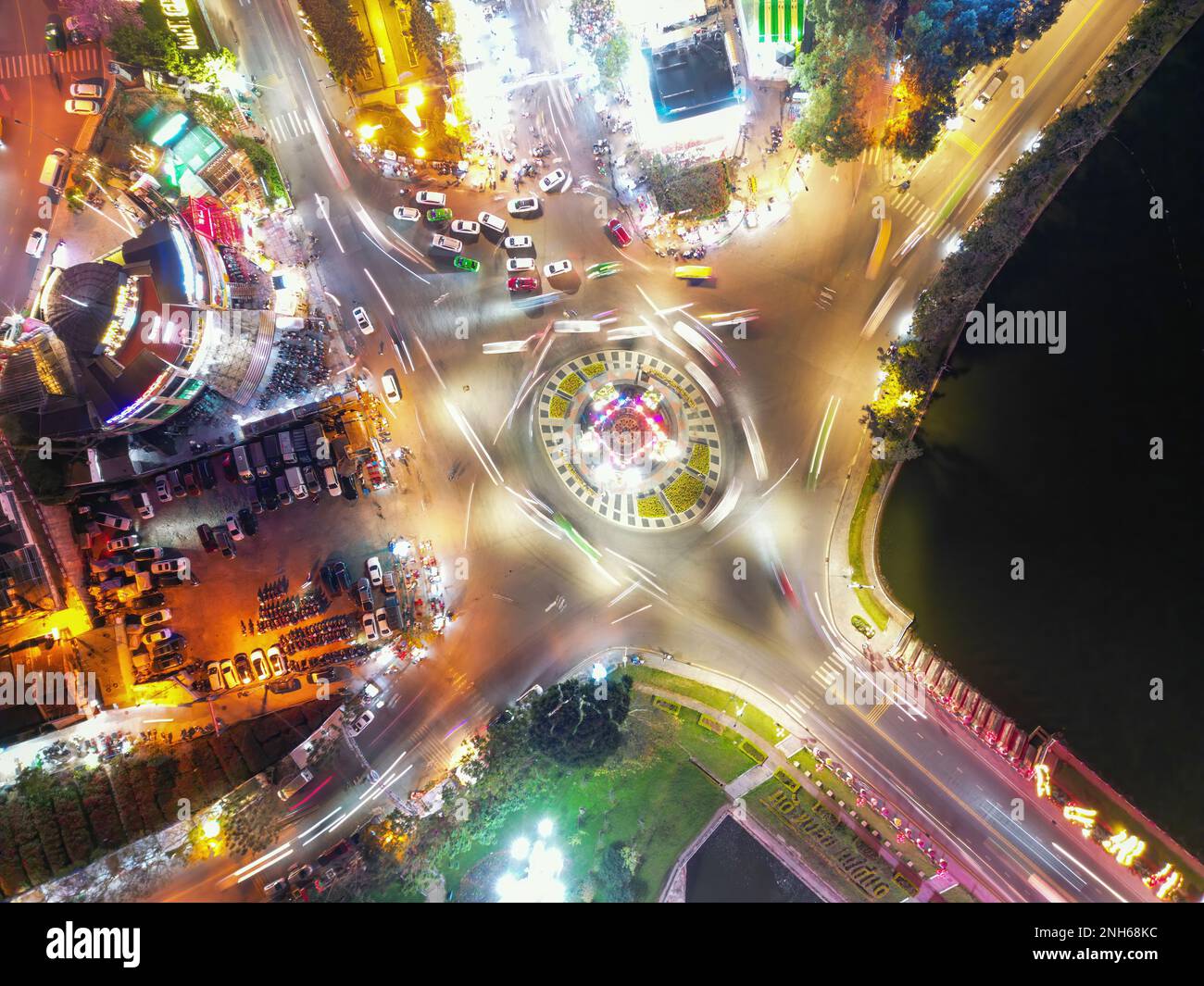 Captivating Timelapse of Nighttime Traffic in Da Lat City, Vietnam: A ...