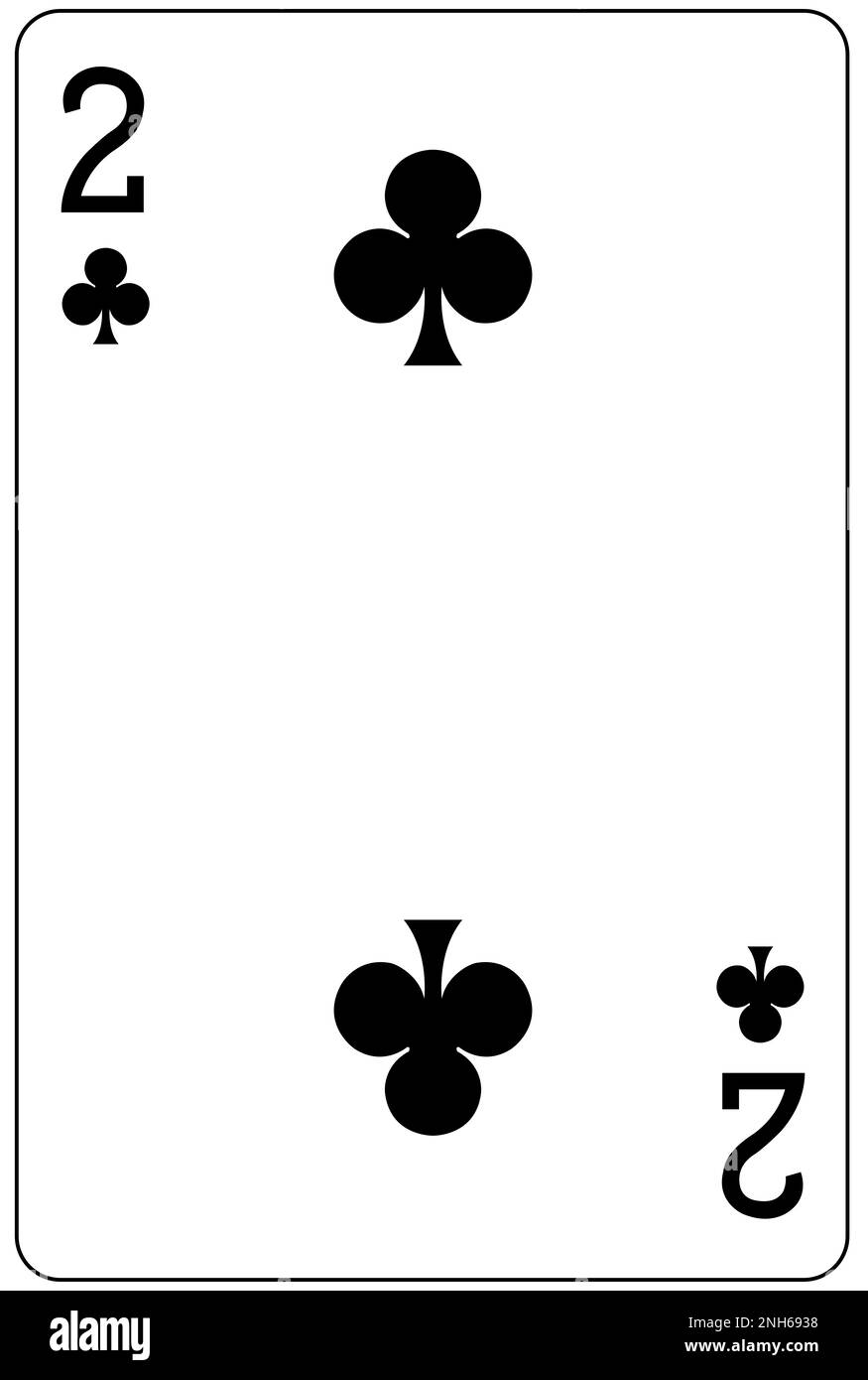 Two of Clubs playing card Stock Photo - Alamy