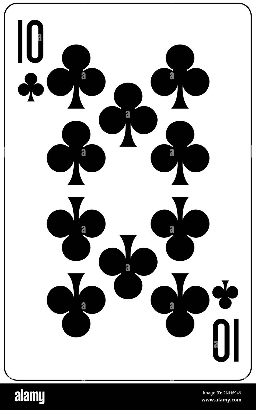 Ten of Clubs playing card Stock Photo - Alamy