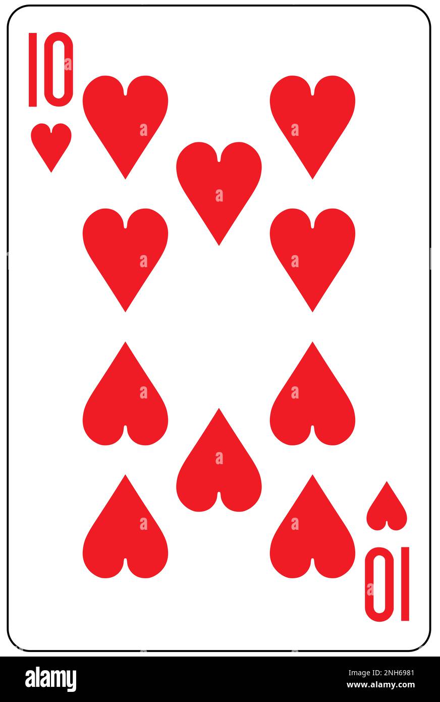 Ten of Hearts playing card Stock Photo - Alamy