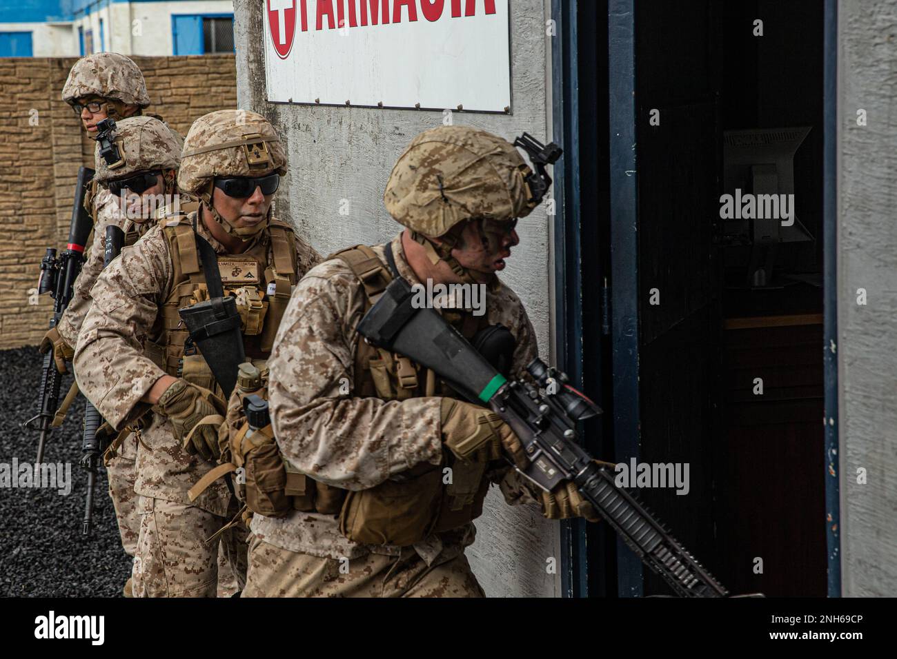 U.S. Marines with 3rd Landing Support Battalion, Combat Logistics ...