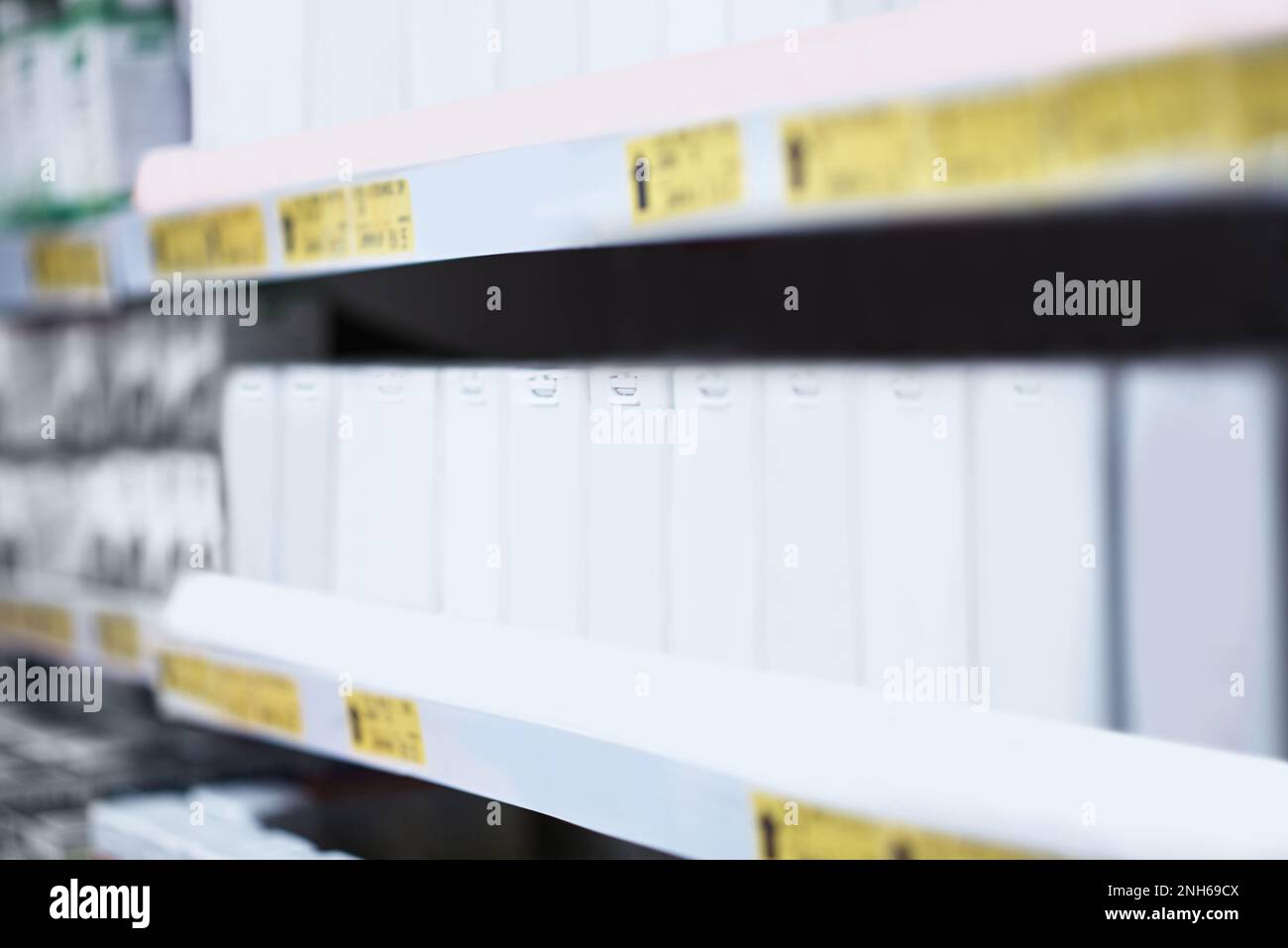 Our stocks are always full. shelves stocked with various medicinal ...