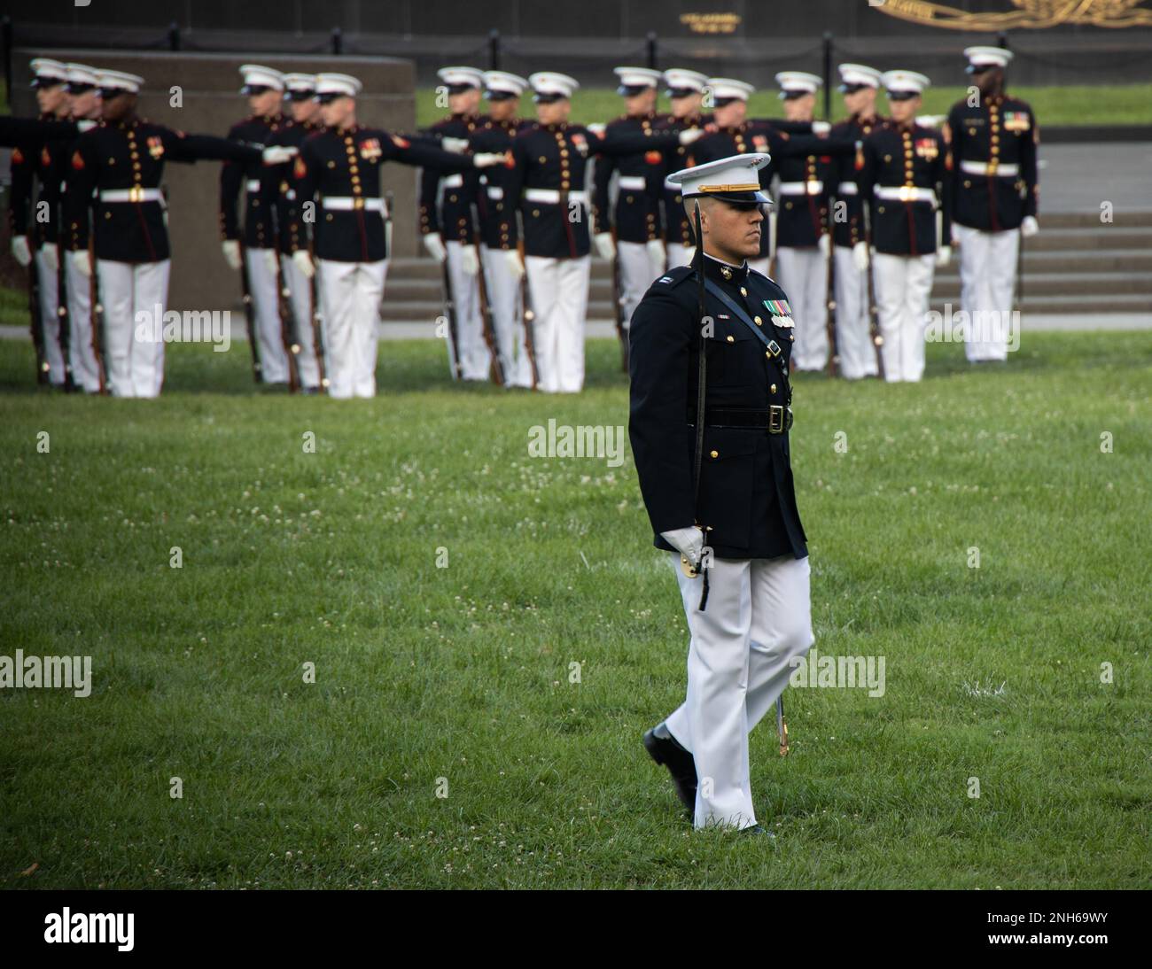 Captain Nicholas R. Maguire, platoon commander, Silent Drill Platoon ...