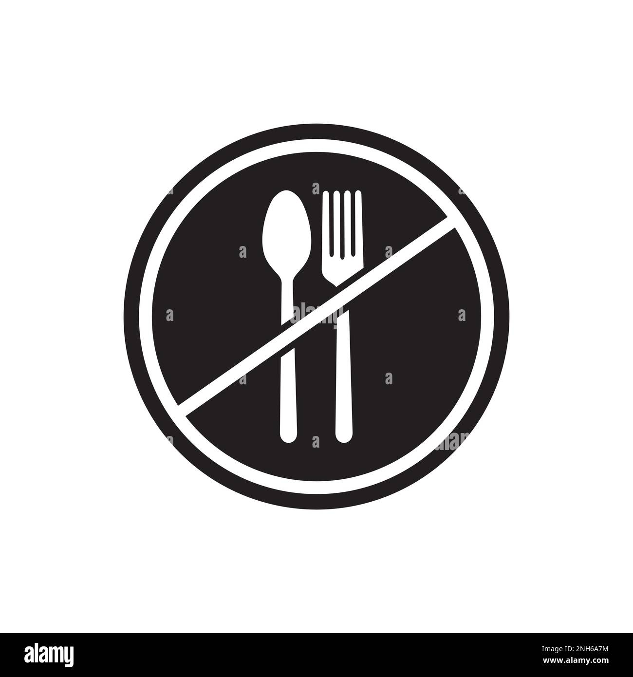 Food ban logo design vector illustration on white background Stock ...