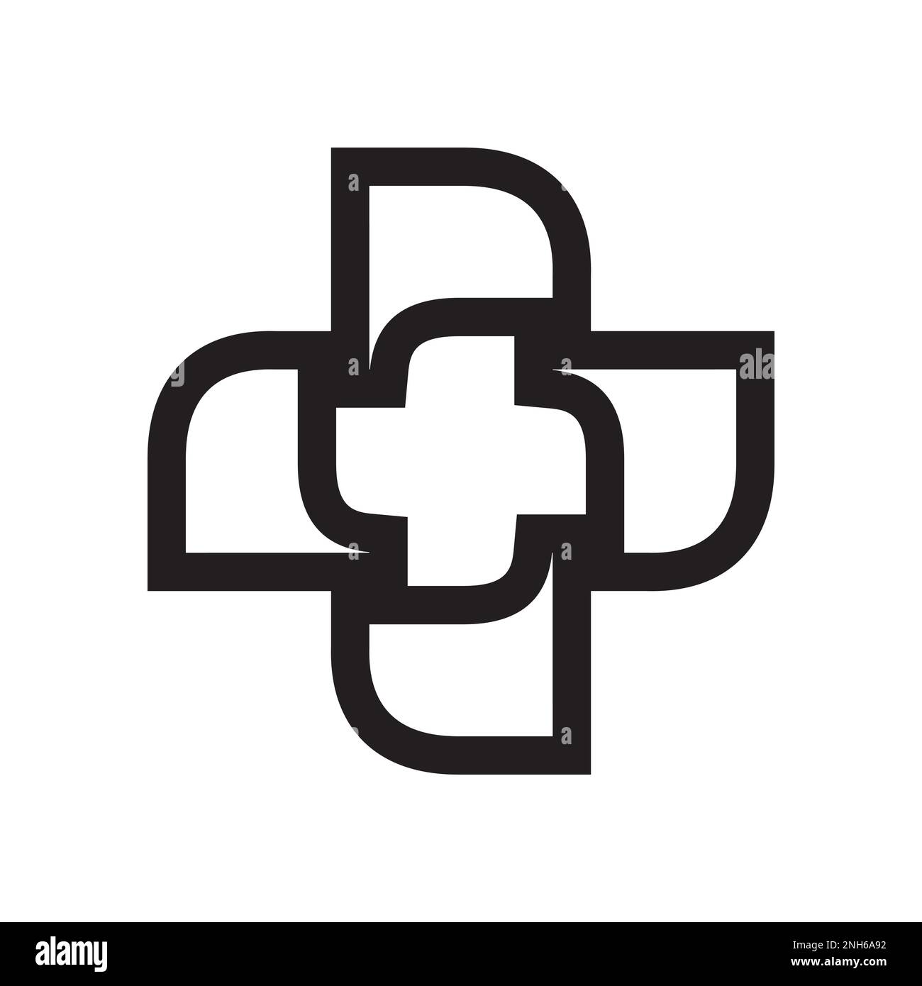 line icon medical cross vector illustration on white background Stock ...