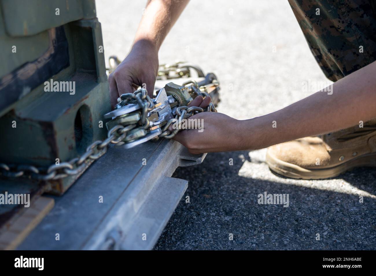 U.S. Marine Corps Private First Class Richard Tunison, a logistics ...