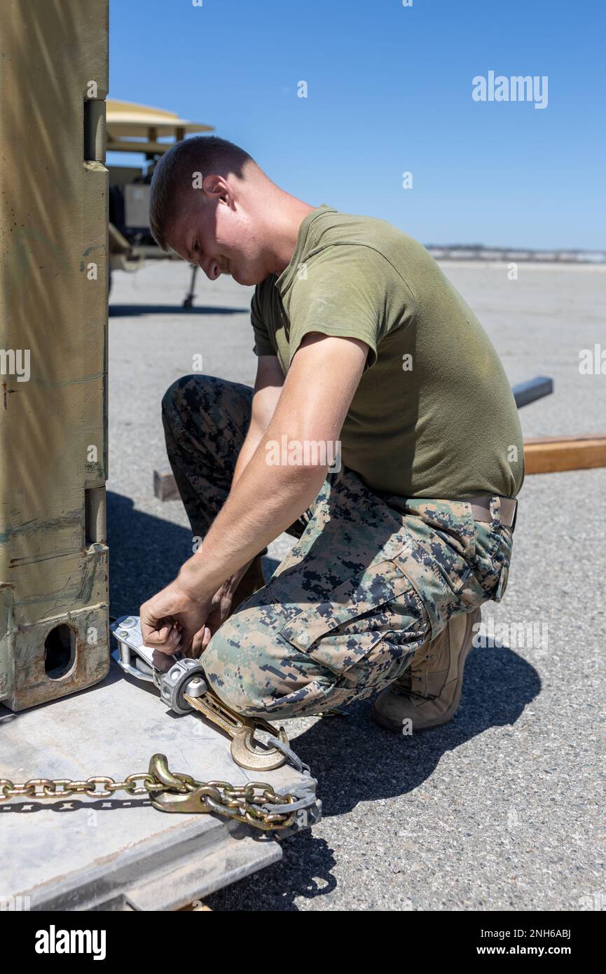 U.S. Marine Corps Lance Cpl. Caleb Hale, a ground electronics ...