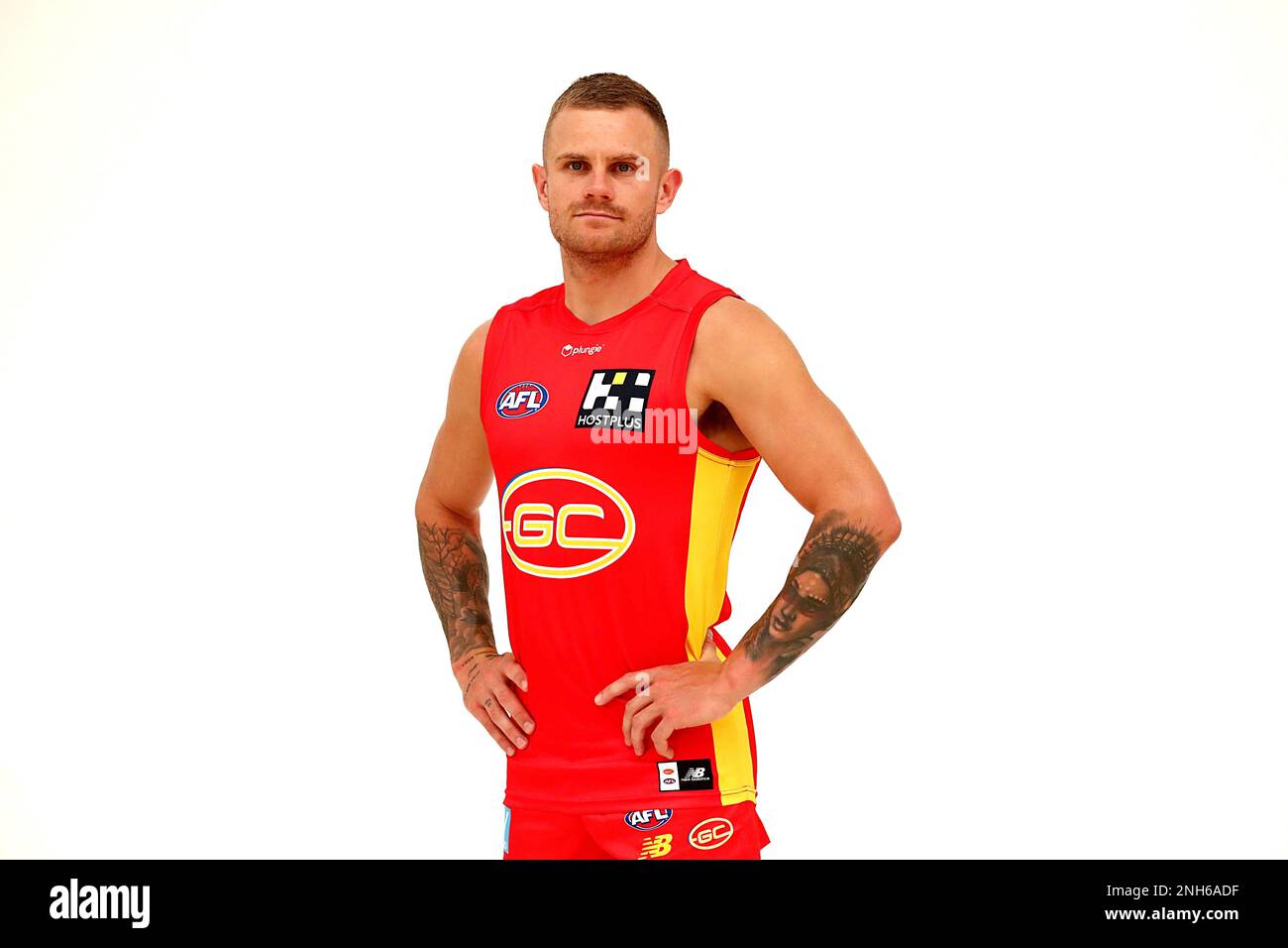 Brandon Ellis during a Gold Coast Suns AFL Team Photo Day at the Gold ...