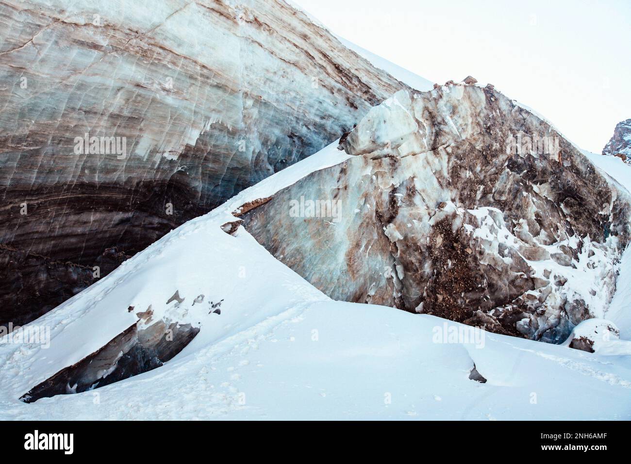 Beautiful ice cave in glacier. Winter mountain landscape Stock Photo ...