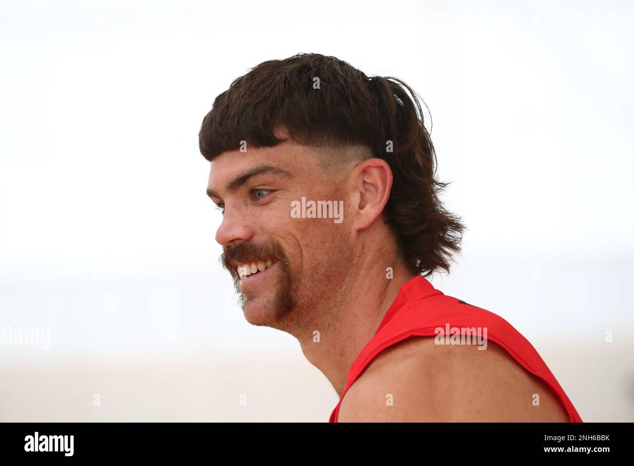Sam Collins during a Gold Coast Suns AFL Team Photo Day at the Gold ...