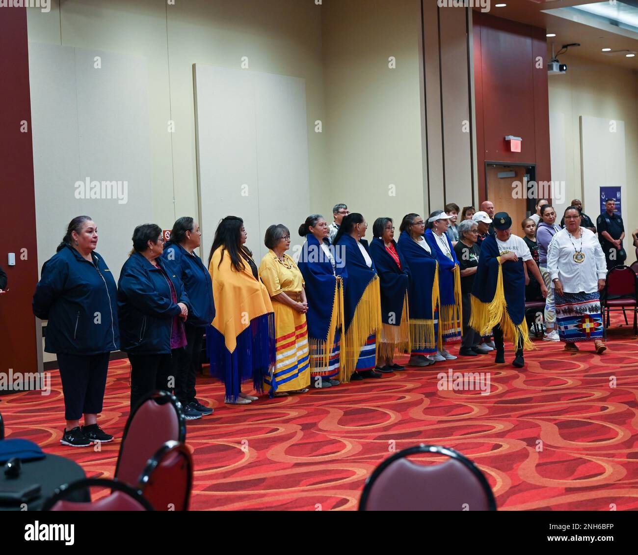 The Three Affiliated Tribes 'Ladies Auxiliary' perform a ceremonial ...