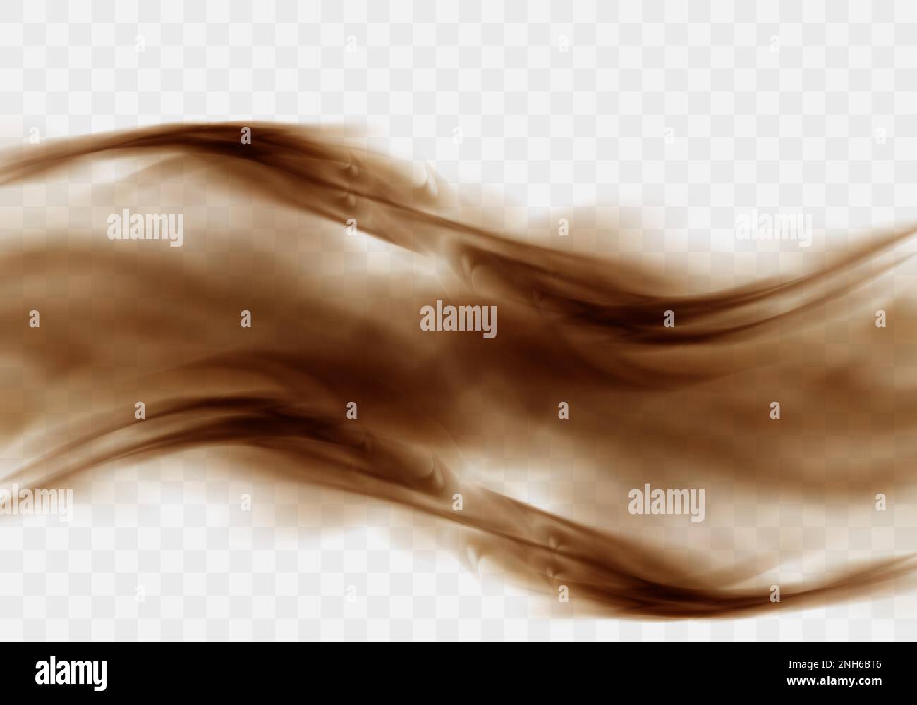 Desert sandstorm, brown dusty cloud banner or dry sand flying with gust ...