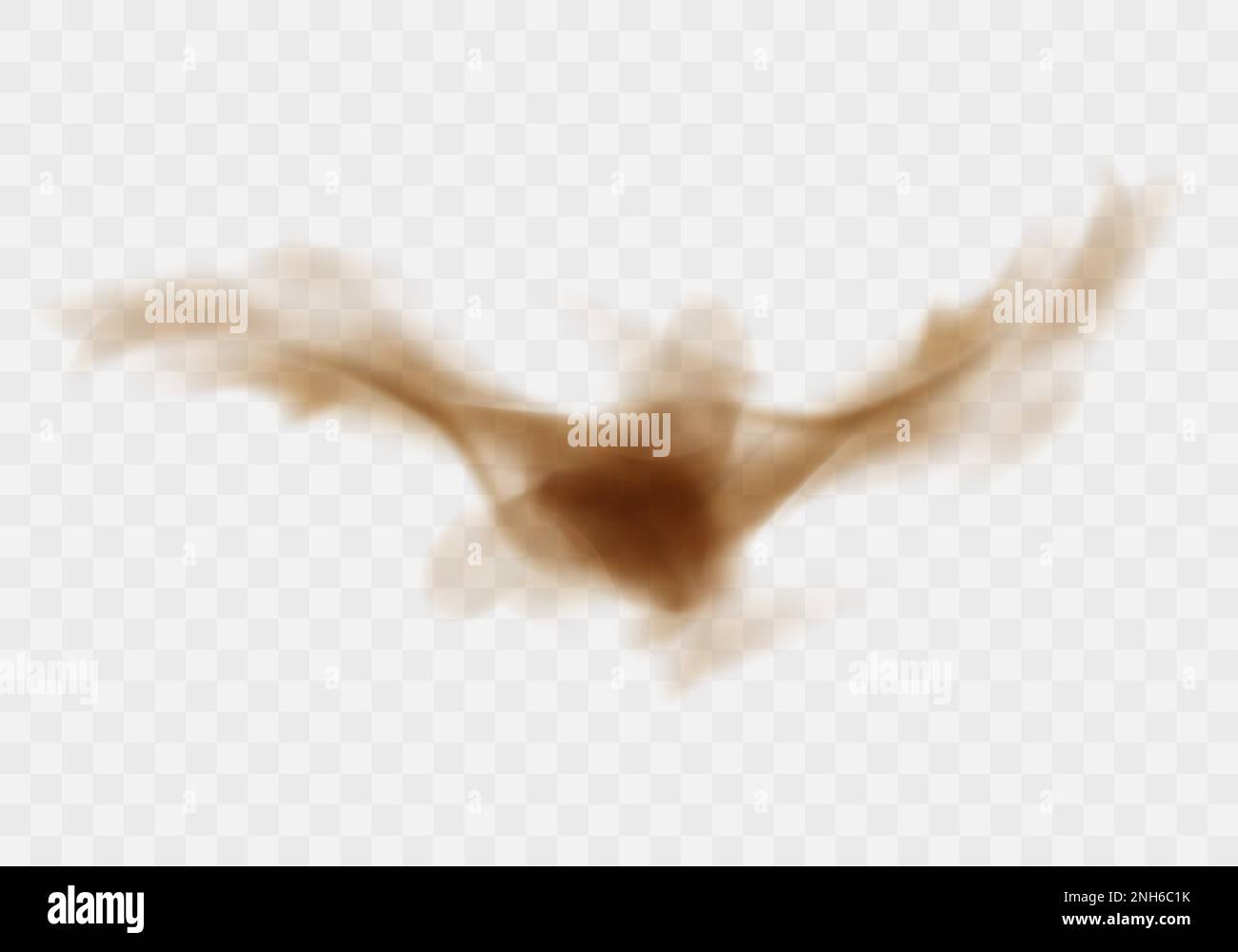 Desert sandstorm, brown dusty cloud or dry sand flying with gust of ...