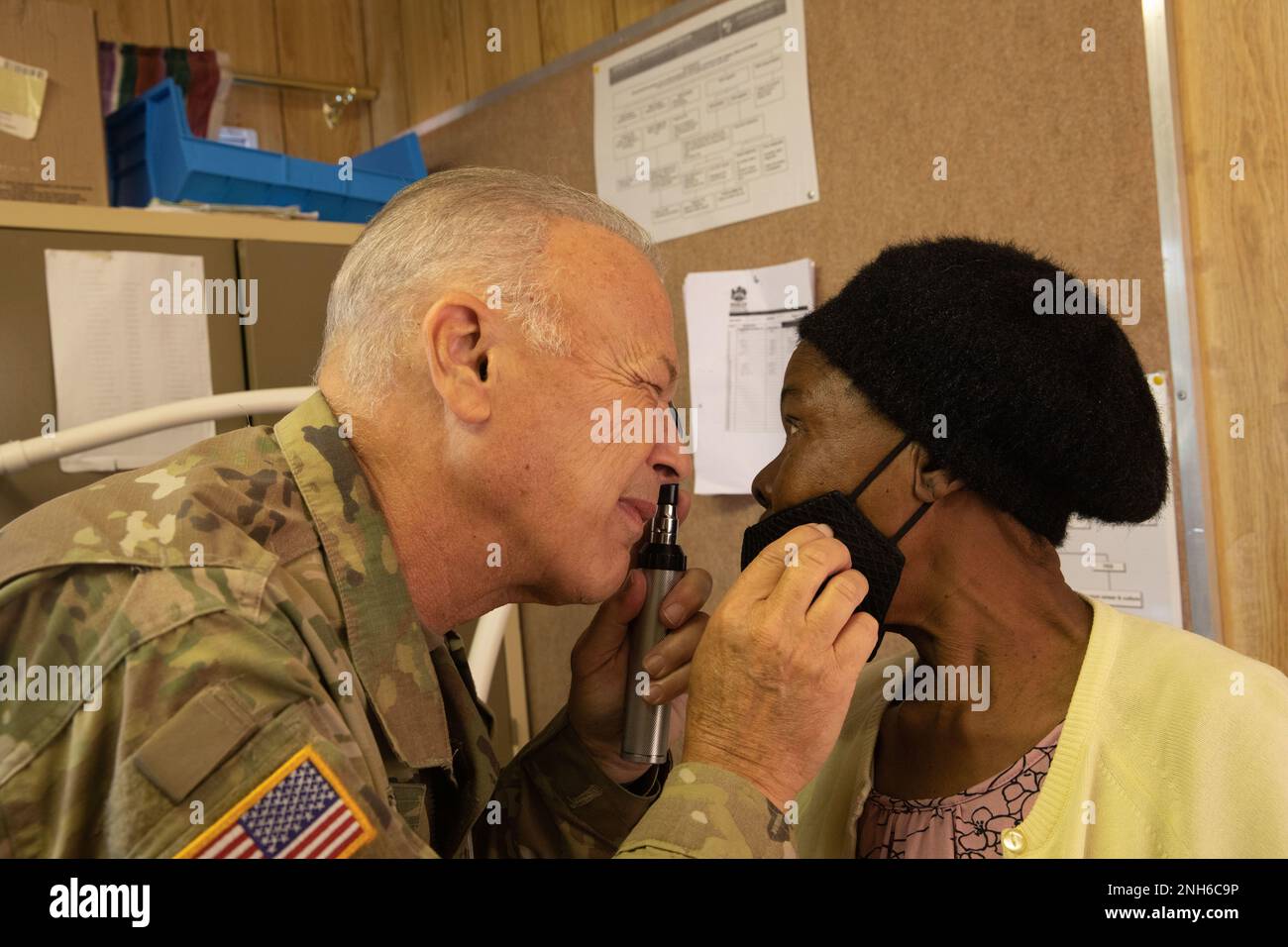 U.S. Army Lt. Col. Robert Lindberg, an ophthalmologist assigned to U.S ...