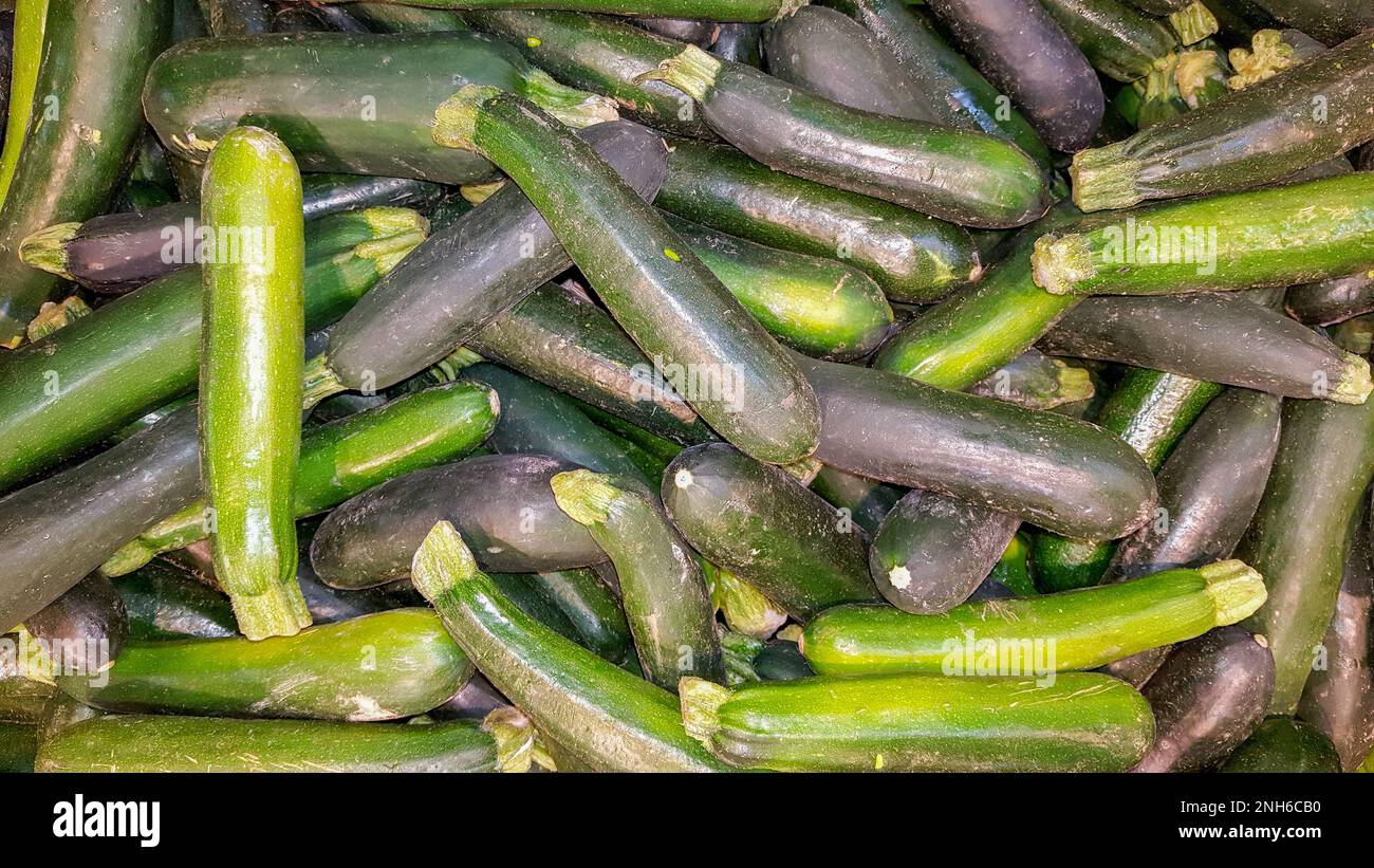 fresh and shiny zucchinis courgettes Food background Stock Photo - Alamy