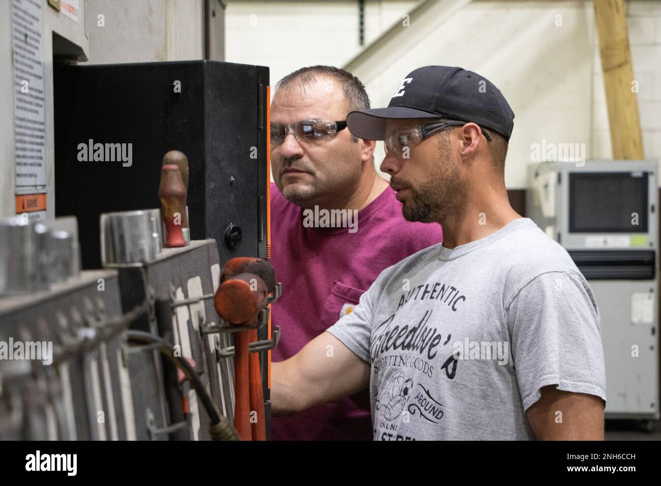 Shawn Behel (left), and Joseph Showers, machinist apprentices, Rock Island Arsenal – Joint ...