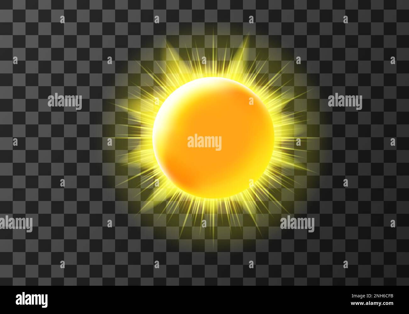 Sun disk with rays, weather meteo icon cartoon vector illustration ...