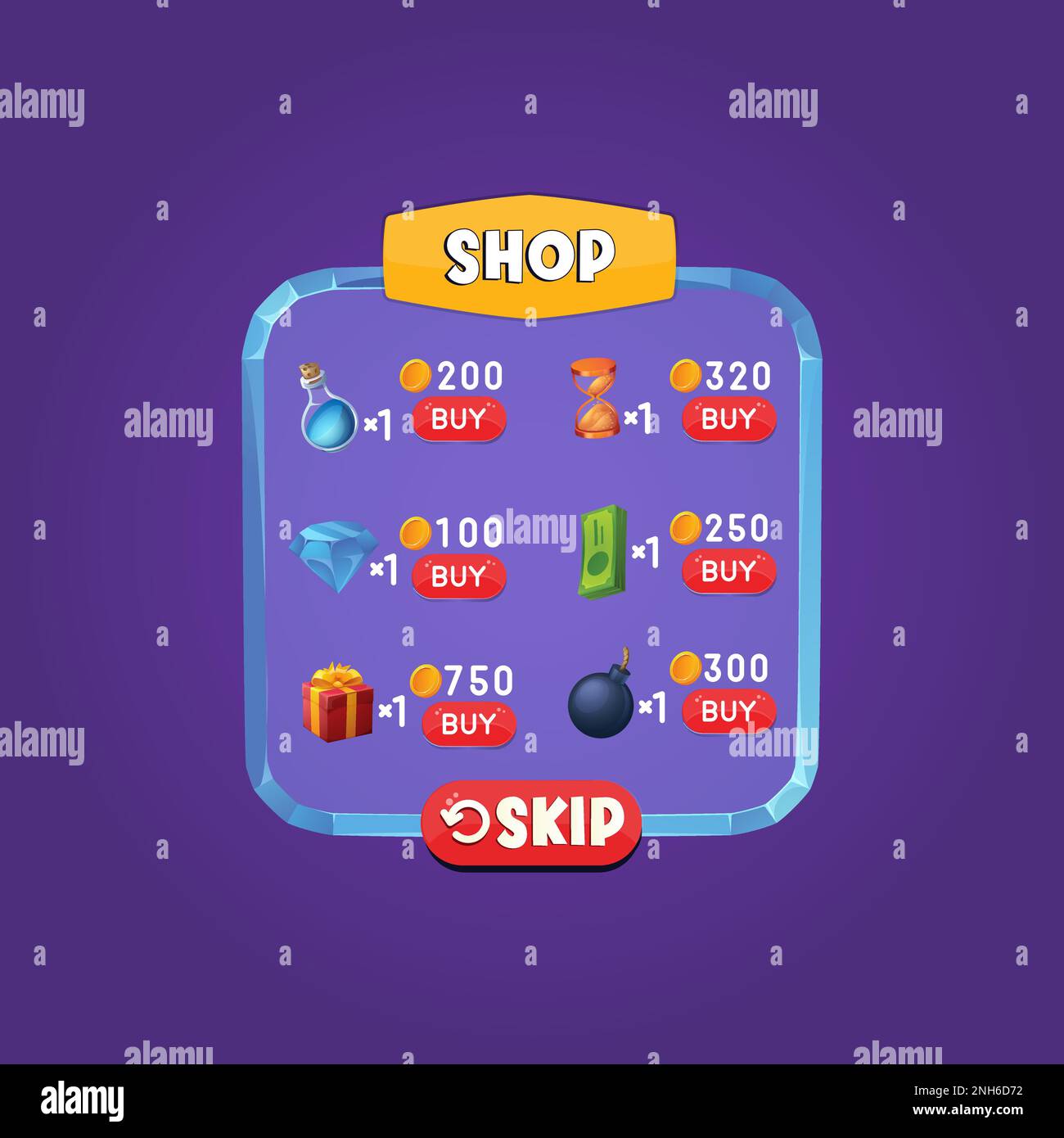 Shop Menu And Pop Window Options Mobile Application Ui Elements Ui Kit Collection Buttons For