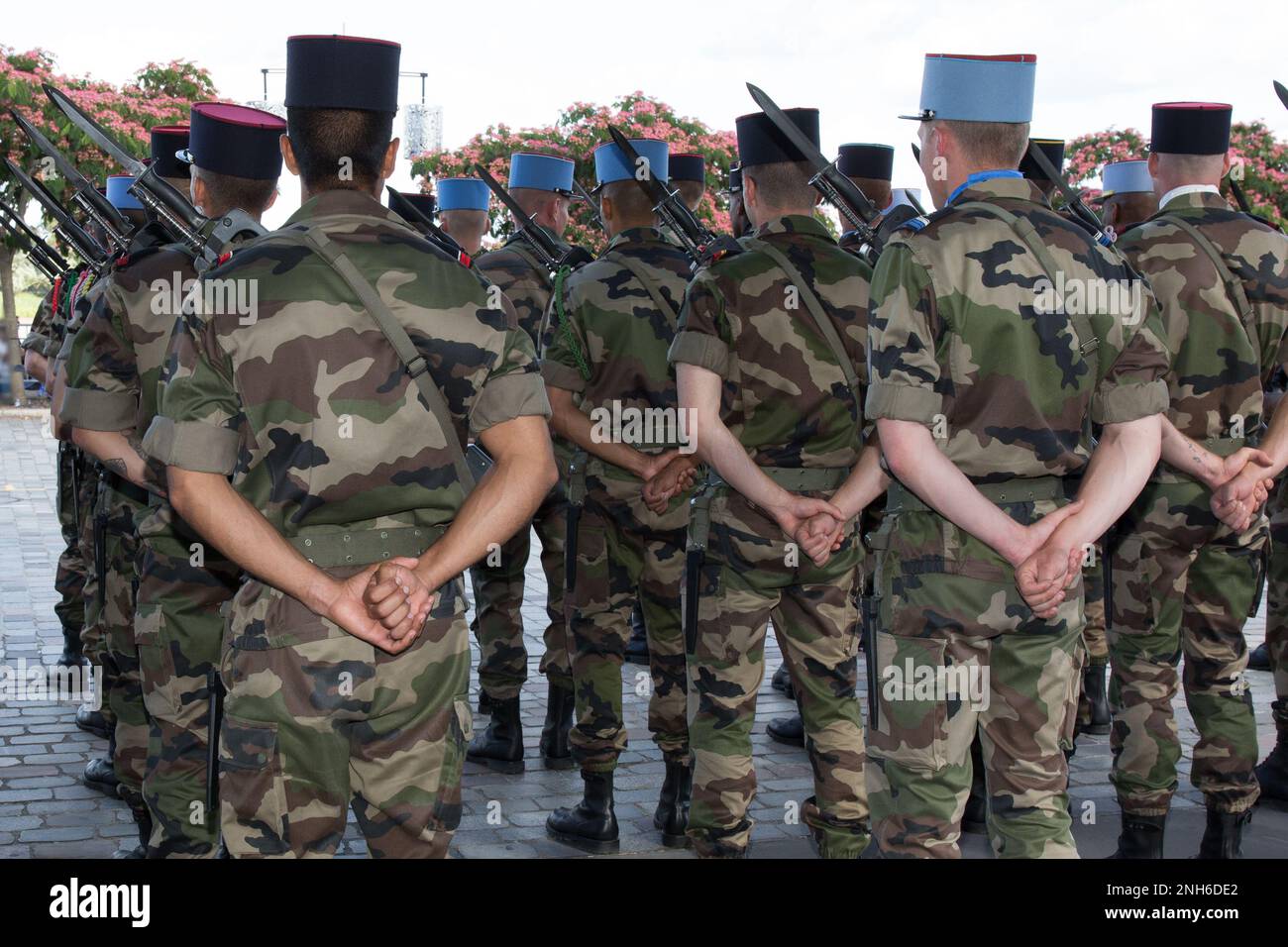 Military men in a parade during a comemoration Stock Photo - Alamy