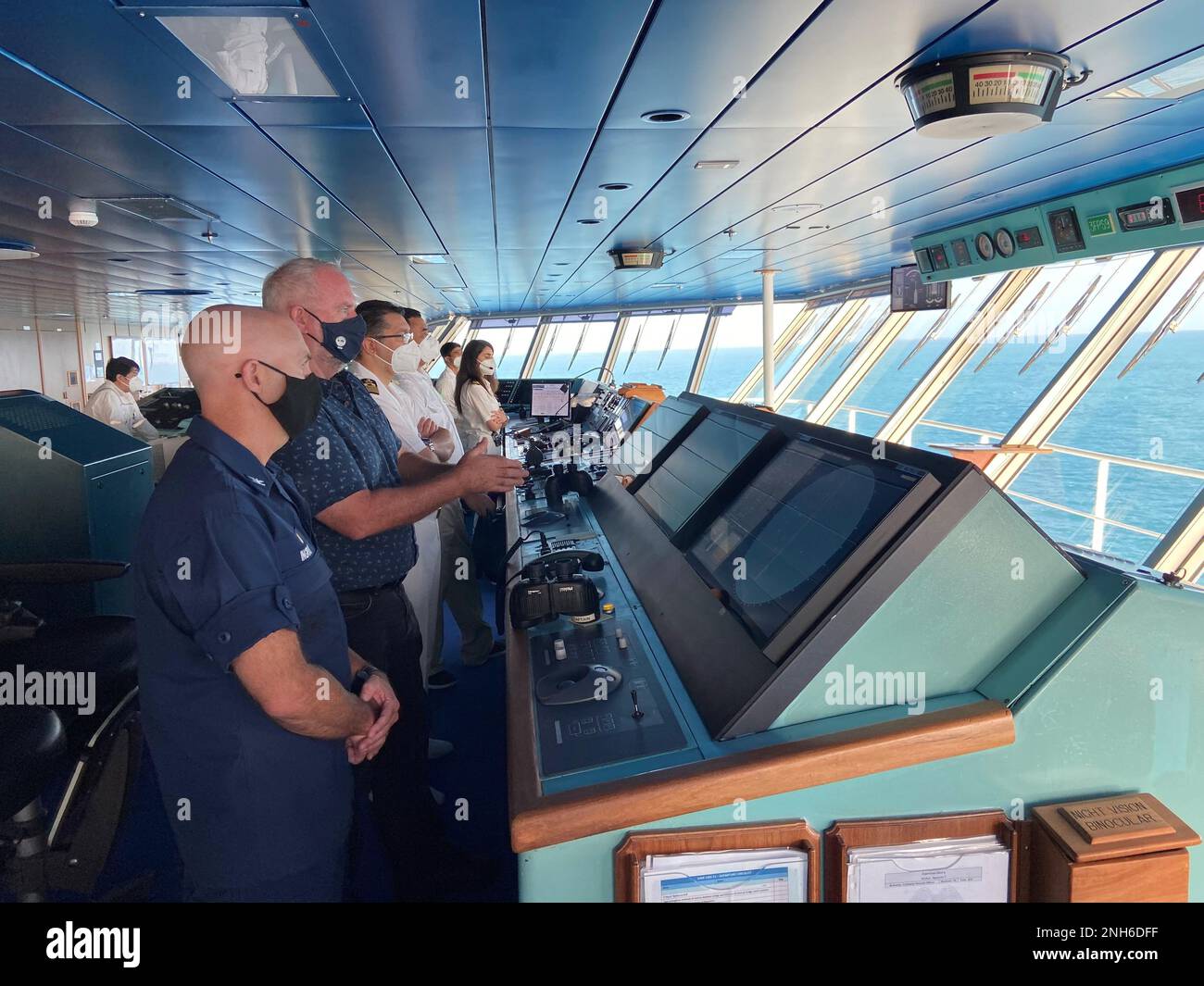 Capt. Jason Ingram (left), sector commander of U.S. Coast Guard Sector ...