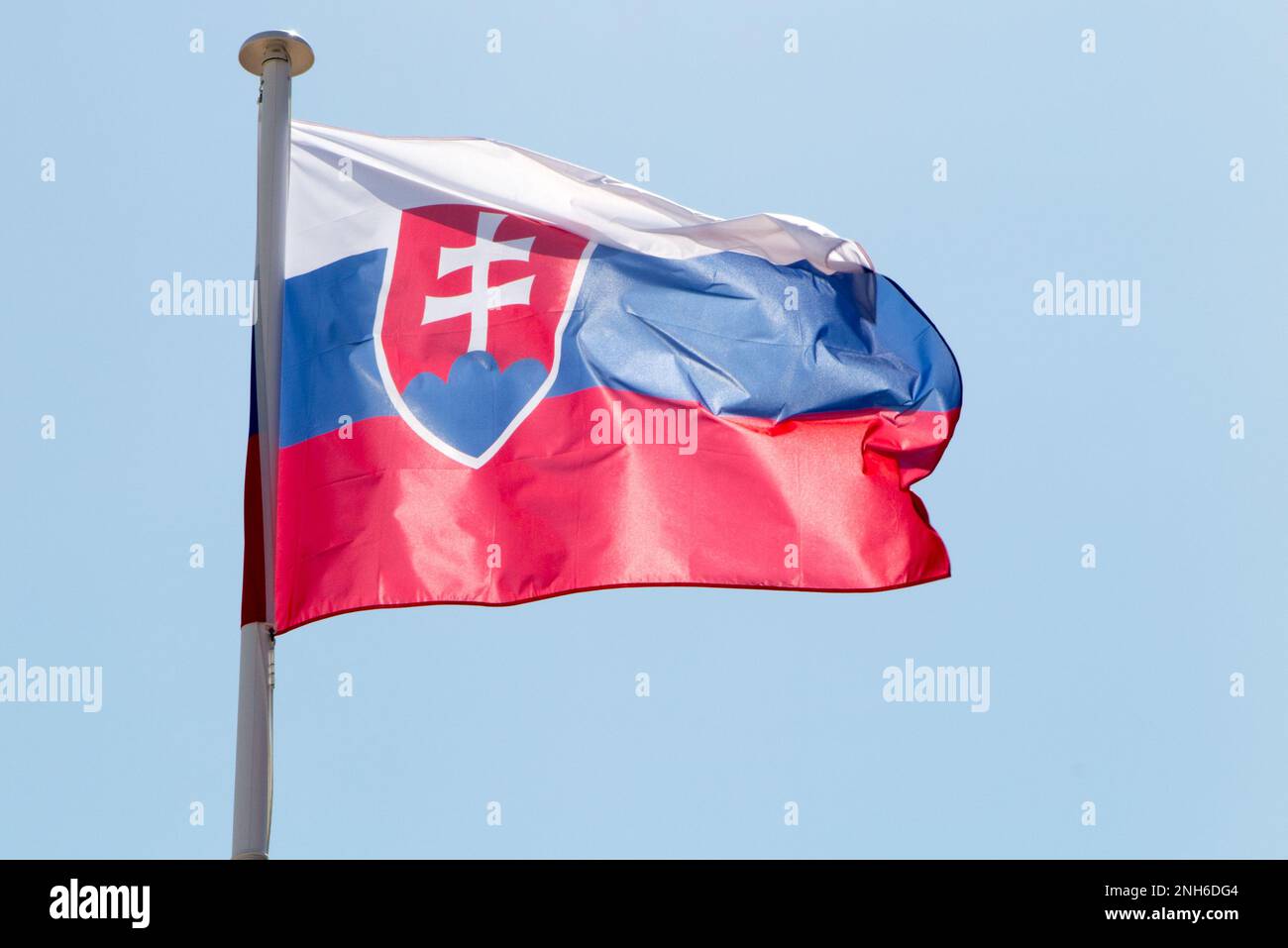 Slovak waving flag in blue hi-res stock photography and images - Alamy