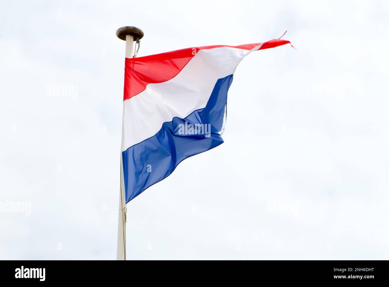 flag of the Netherlands floats in the sky Stock Photo - Alamy