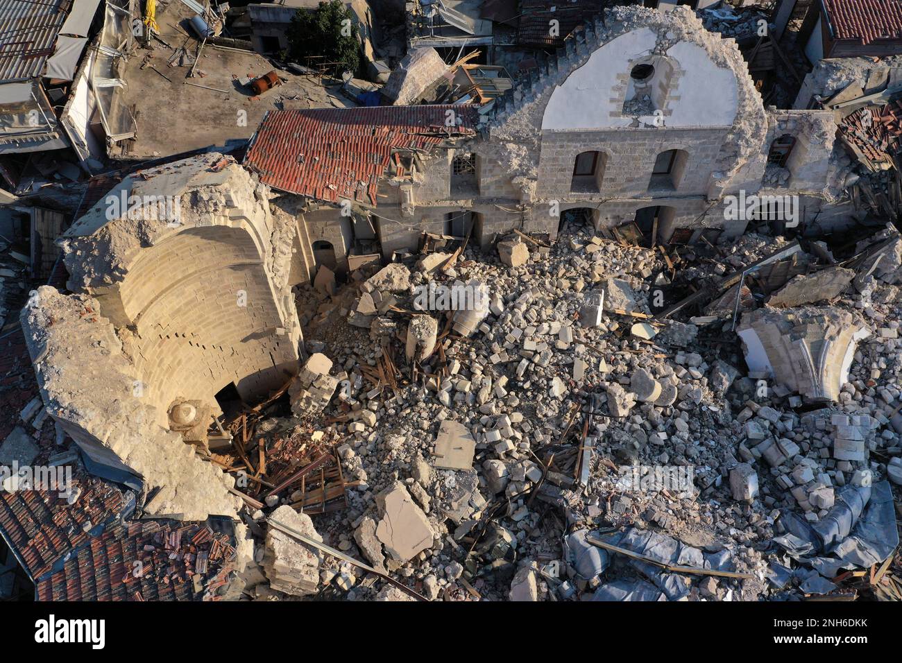View of the Antioch Greek Orthodox Church which destroyed during the ...