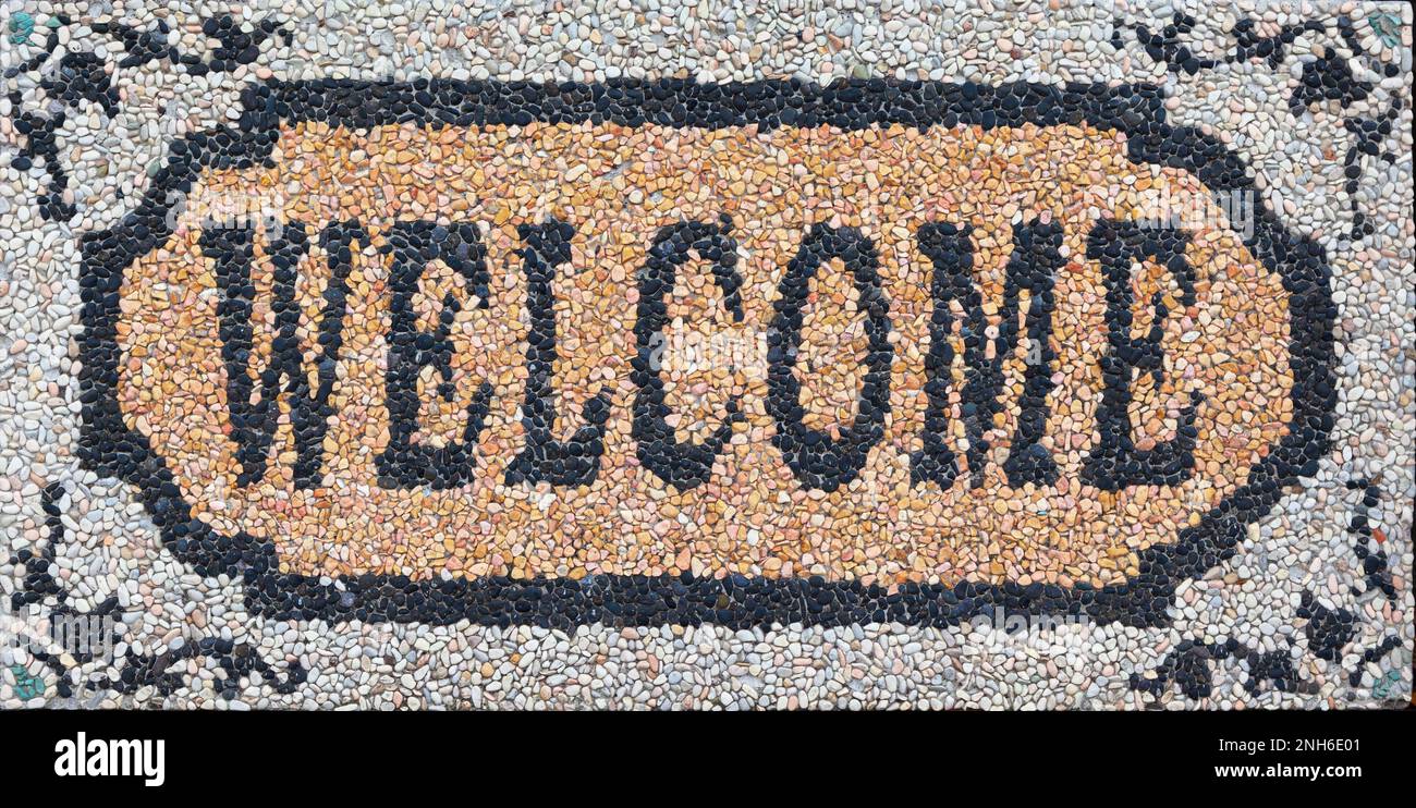 Welcome rug resort hi-res stock photography and images - Alamy