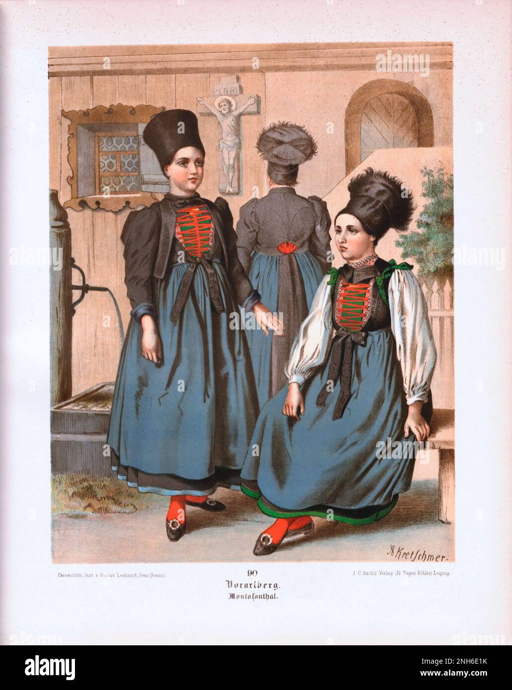 German folk costume. Vorarlberg (westernmost state (Land) of Austria ...