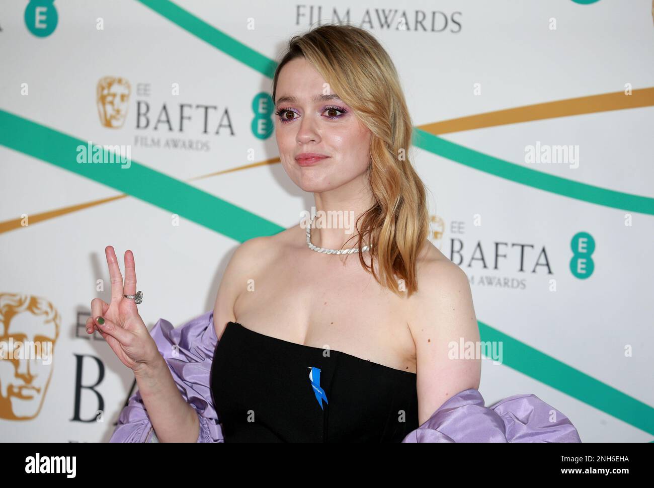 Aimee Lou Wood Attends The Ee Bafta Film Awards 2023 At The Royal