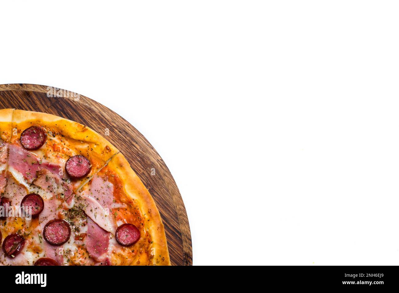 traditional italian food pizza white background Stock Photo - Alamy