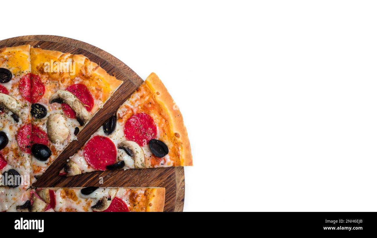 italian cuisine food pizza balanced diet white Stock Photo - Alamy