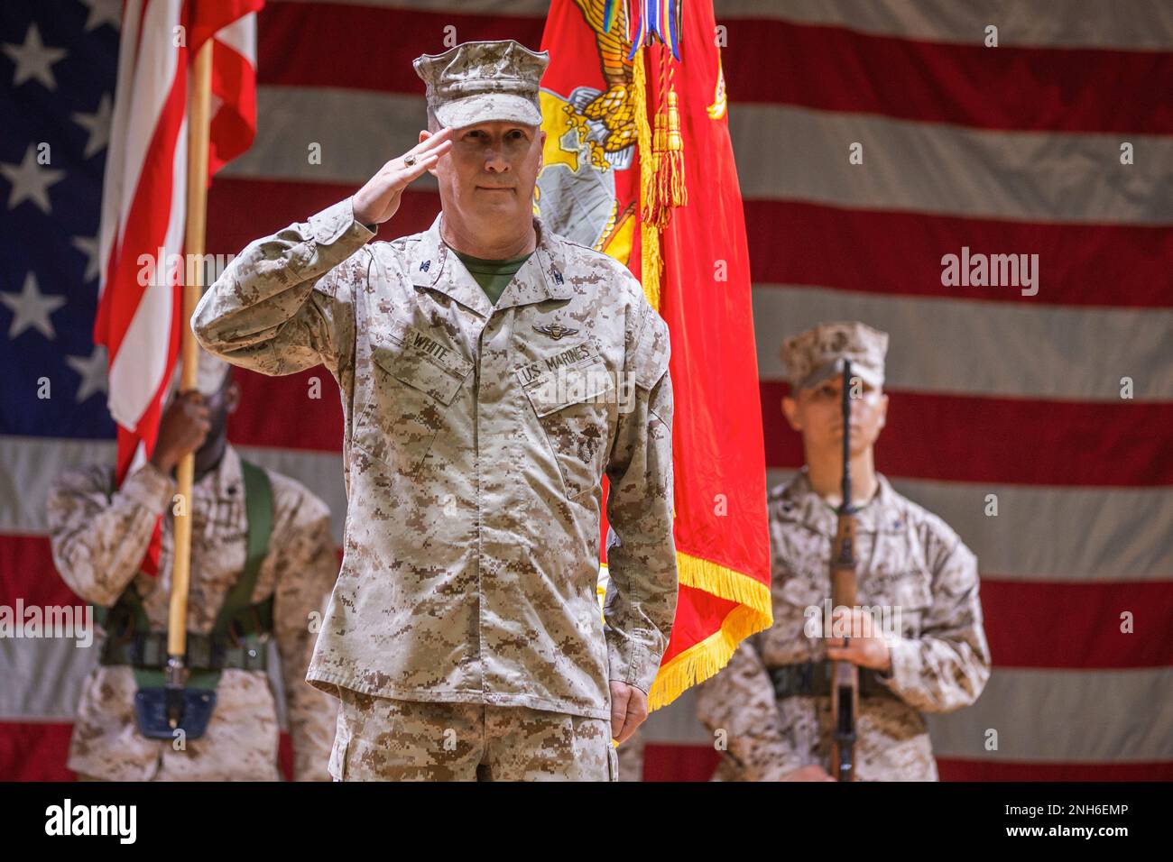 U.S. Marine Col. Robert S. White, chief of staff of Naval Amphibious ...