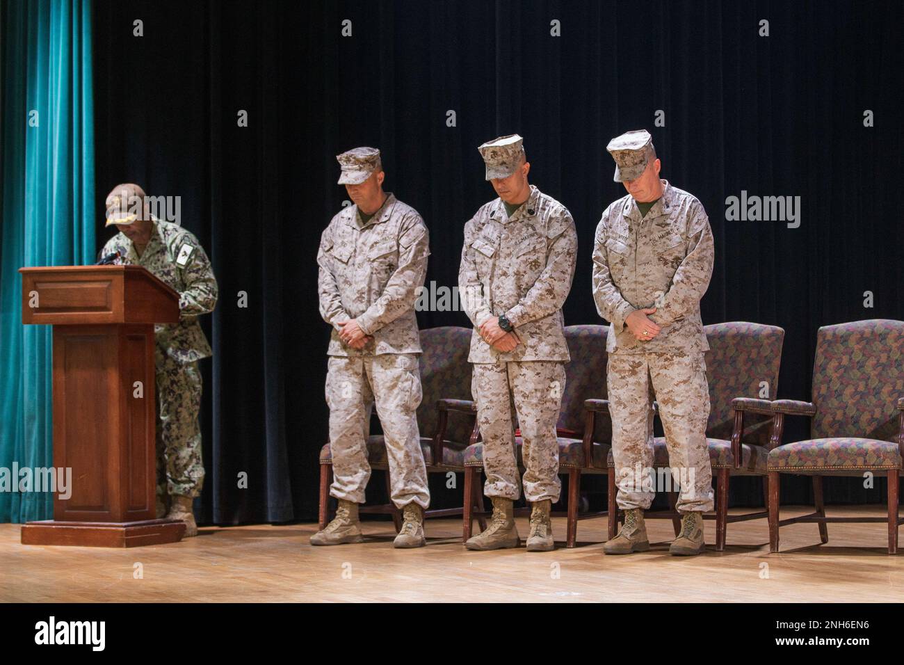 U.S. Marines Brig. Gen. Matthew S. Reid, Sgt. Maj. Rafael Vargas, and ...