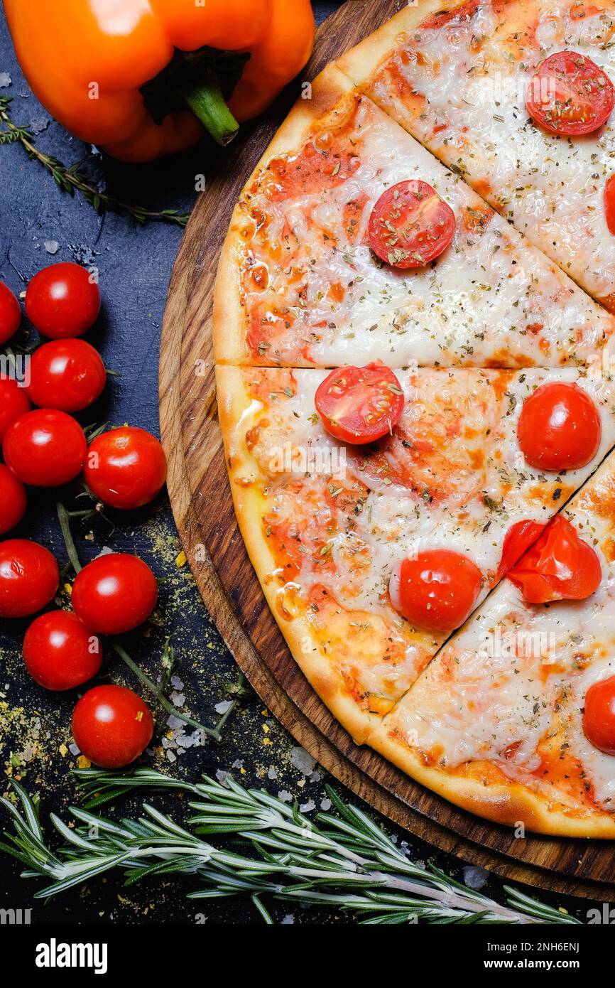 traditional italian food pizza healthy eating diet Stock Photo - Alamy