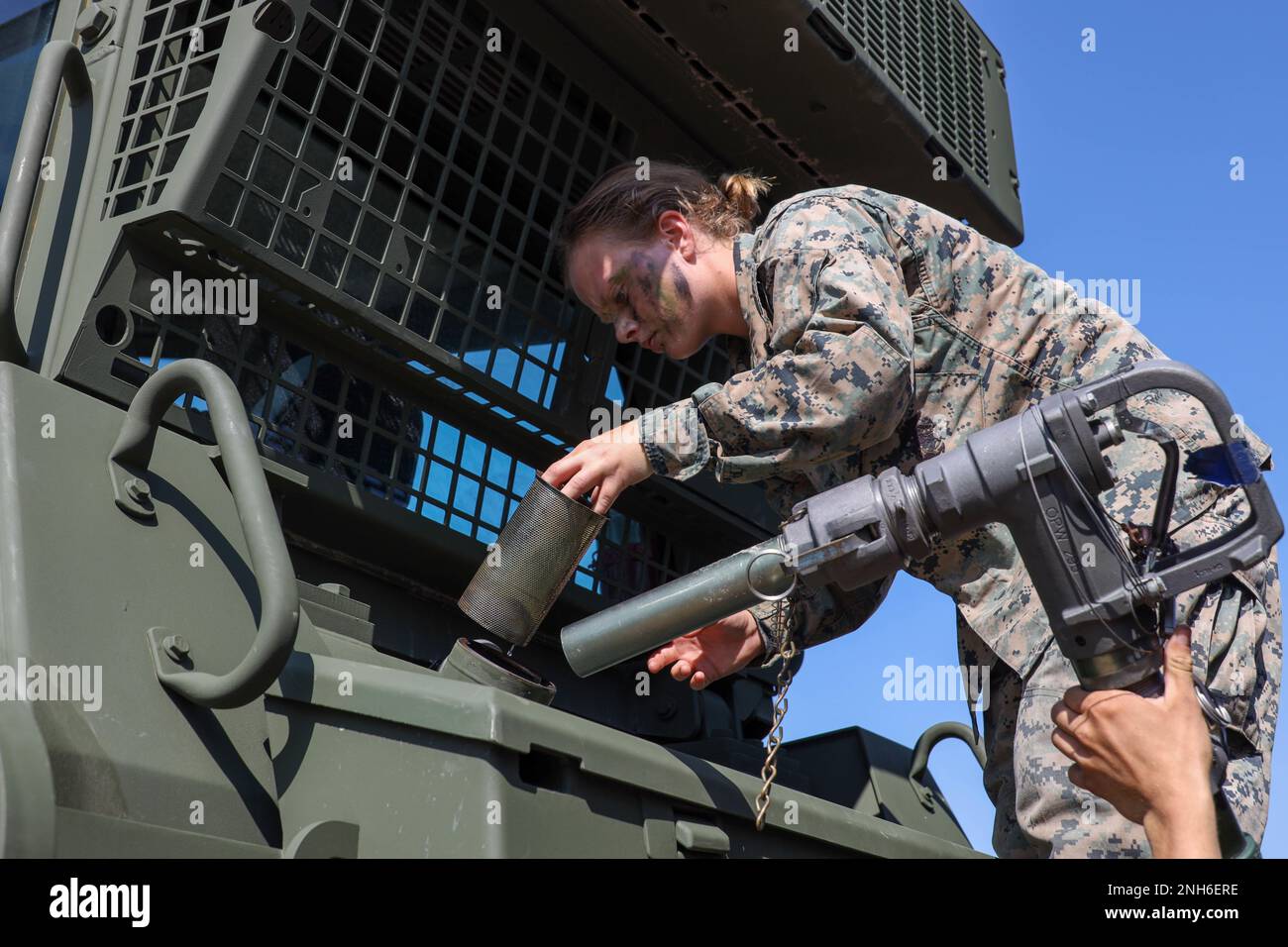 U.S. Marine Corps Cpl. Filisha Haase, a motor transportation operator ...