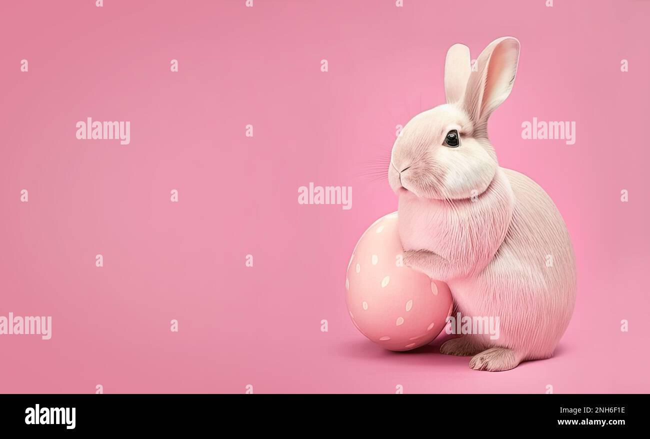 White fluffy rabbit looks camera hi-res stock photography and images ...
