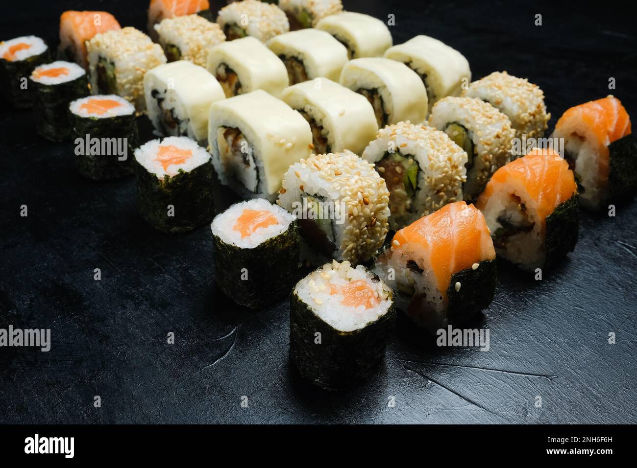 sushi set assortment asian cuisine japanese food Stock Photo - Alamy