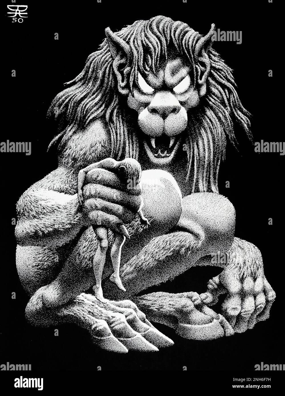 Hannes Bok - illustration for the printing of "Pickman's Model" in the ...