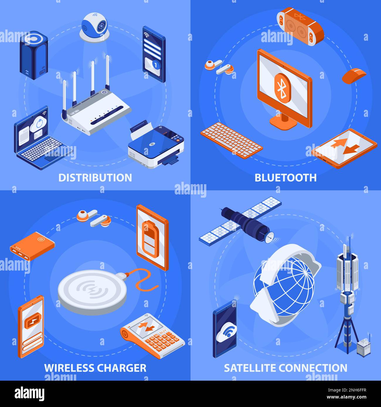 Bluetooth wireless keyboard mouse Stock Vector Images - Alamy