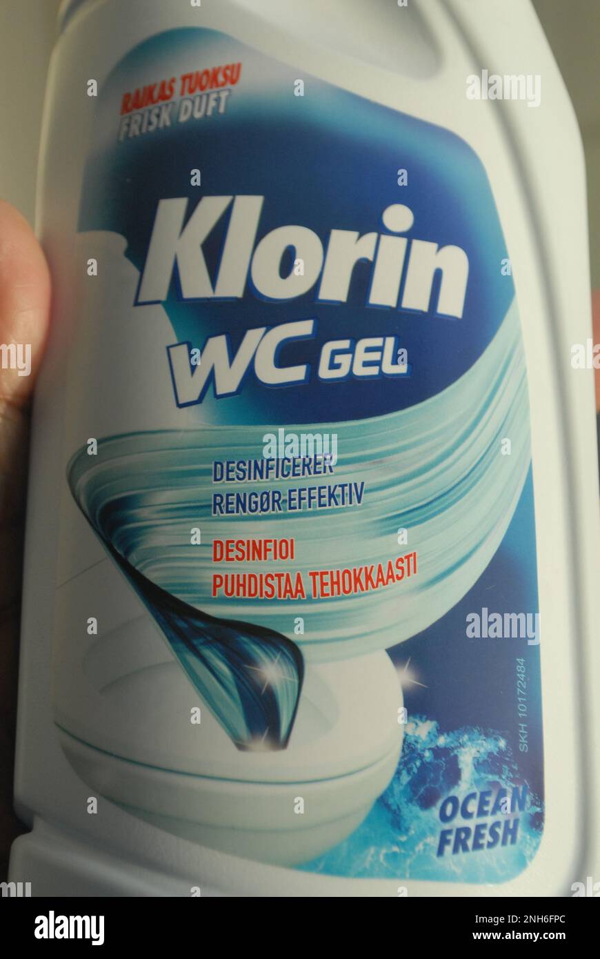 Copenhagen /Denmark/21 February 2023/ .Klorin WC gel ocean fresh in danish capital Copenhagen ...