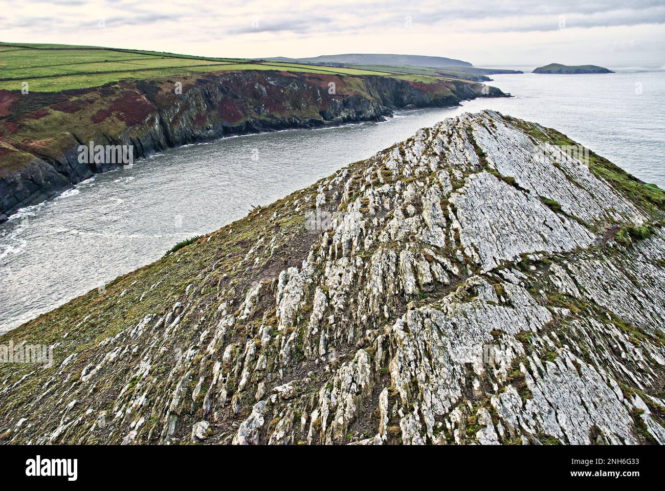 Prominent steep conical hill foel y mwnt hi-res stock photography and ...
