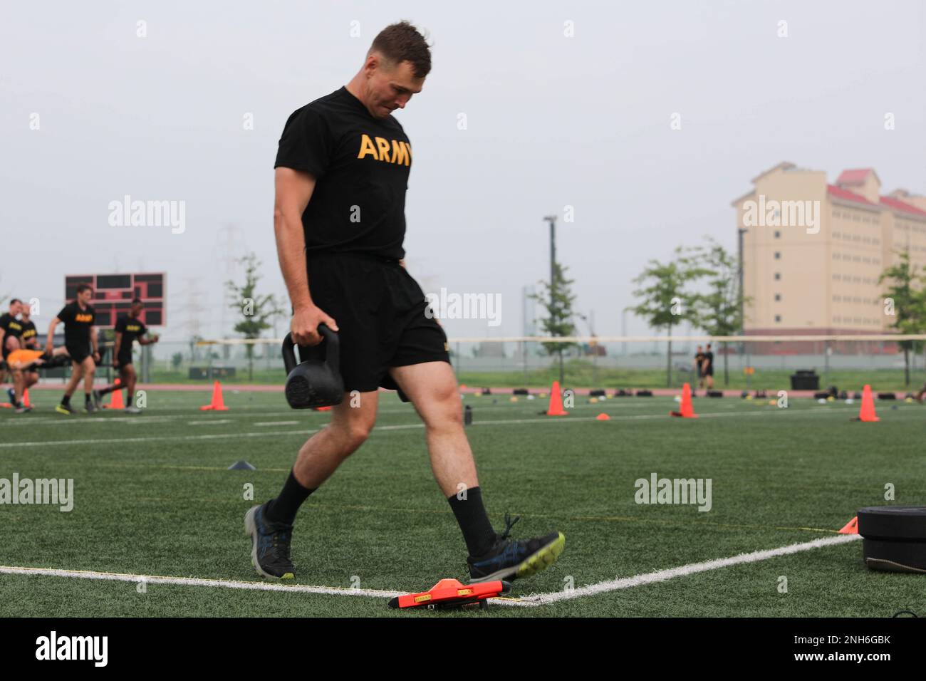 Pfc. Isaac Ellis, a 35th Air Defense Artillery Brigade Soldier, carries ...