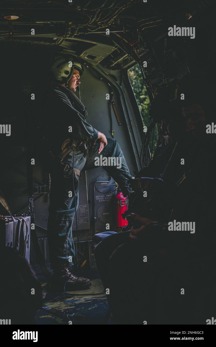 U.S. Marine Corps Cpl. Nathan Childers, a crew chief with Marine Medium ...