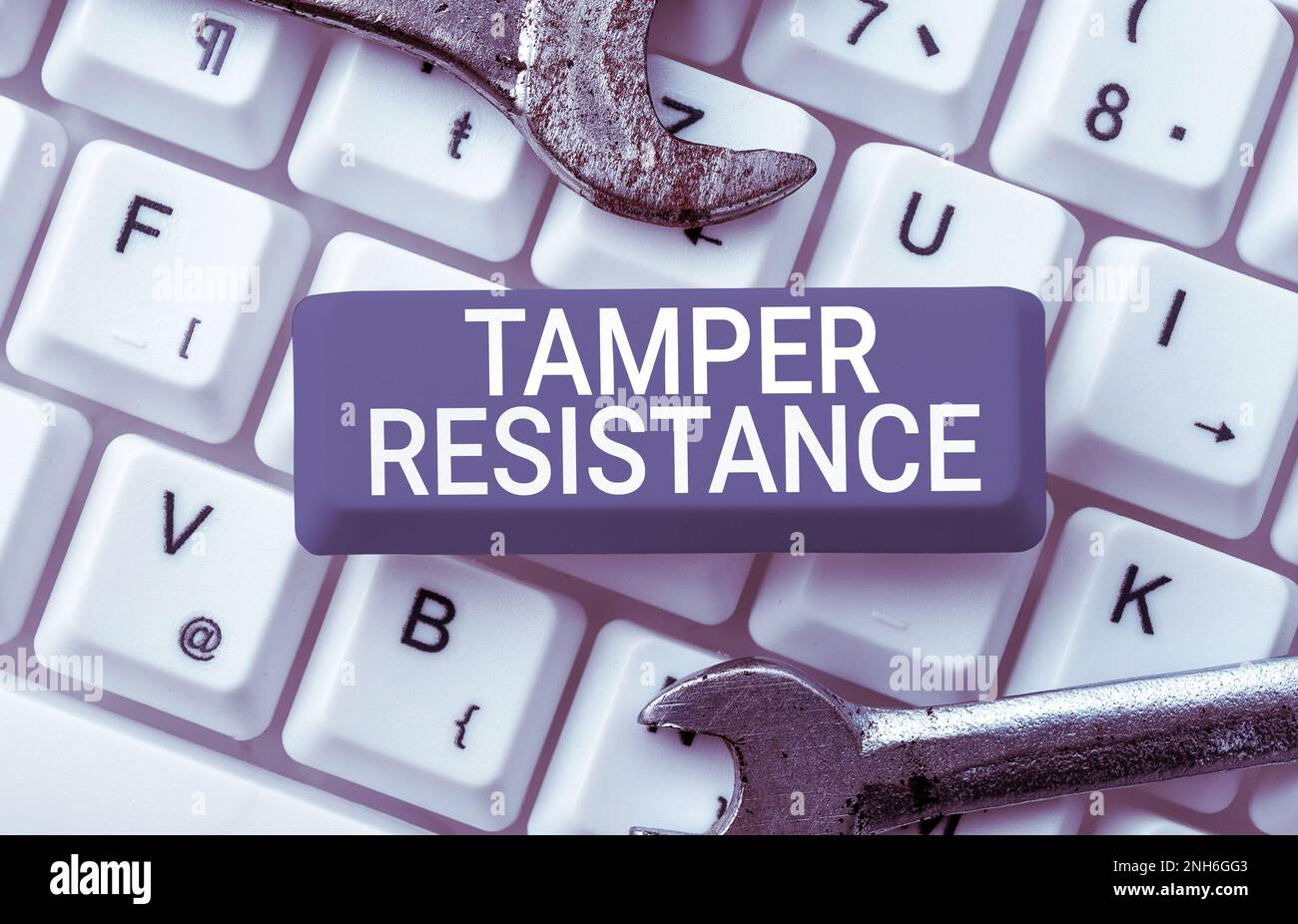 Conceptual display Tamper Resistance. Word Written on resilent to ...