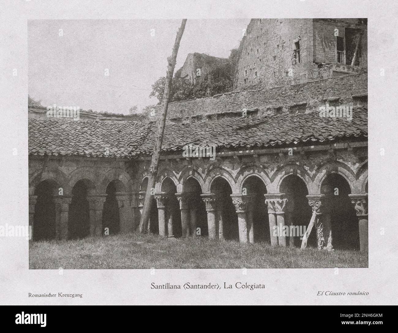Architecture of Old Spain. Vintage photo of Colegiata de Santa Juliana ...