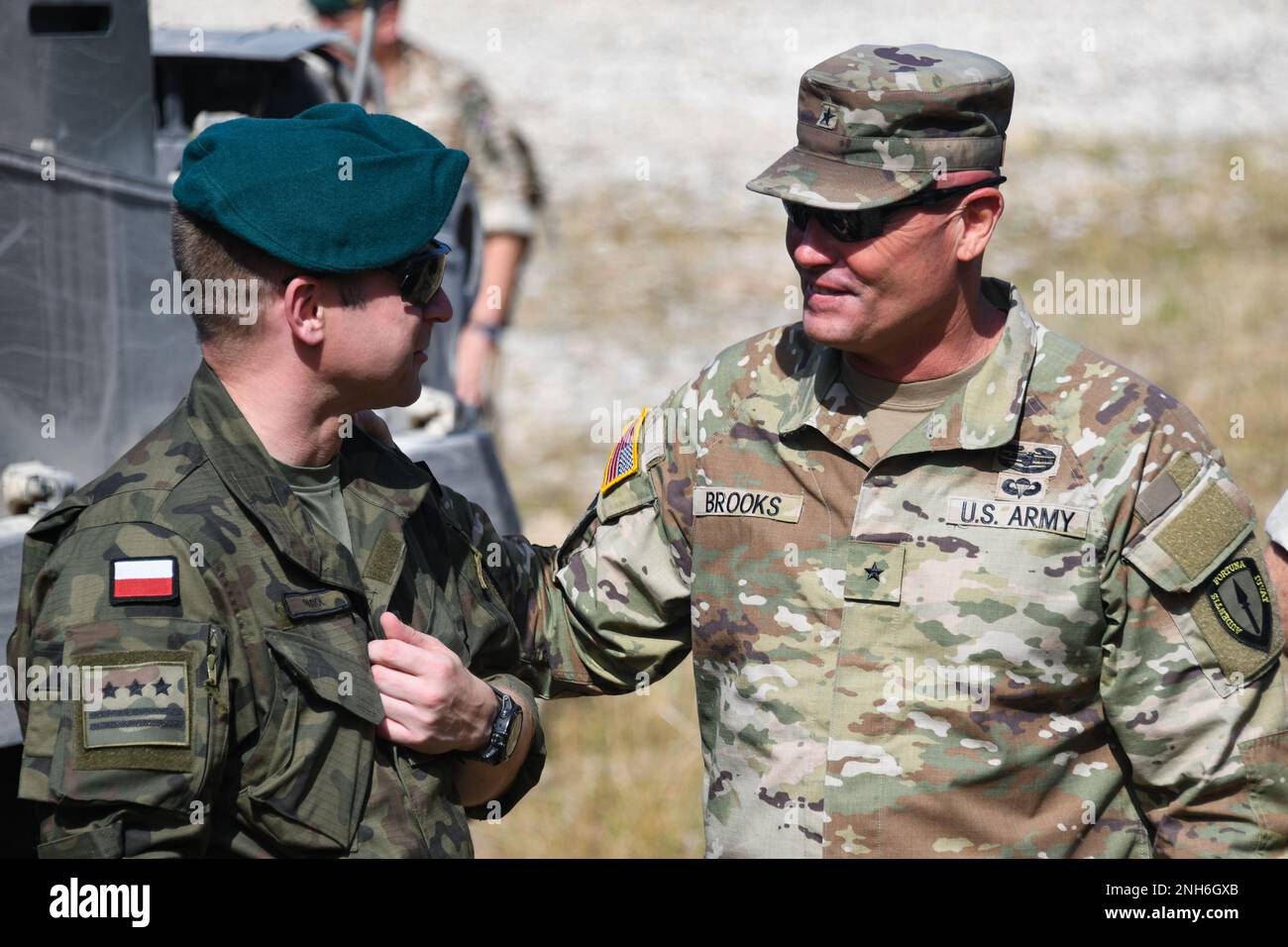 U.S. Army Brig. Gen. Winston P. Brooks, right, Deputy Chief of Staff ...
