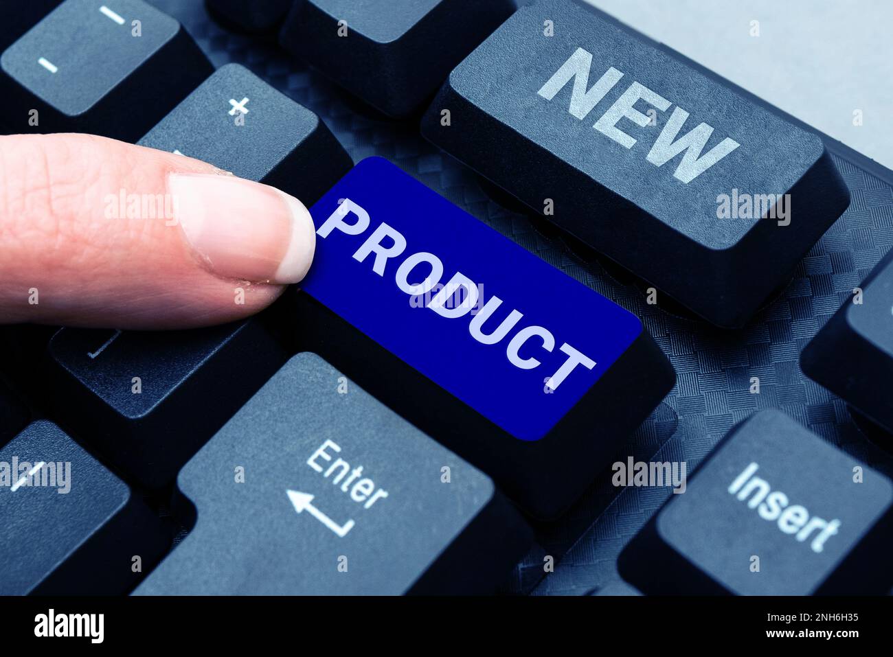 Hand writing sign New Product. Word Written on goods and services that ...