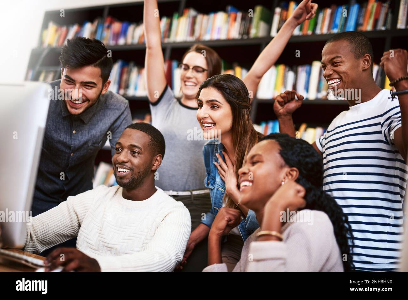Group female college students cheering hi-res stock photography and ...