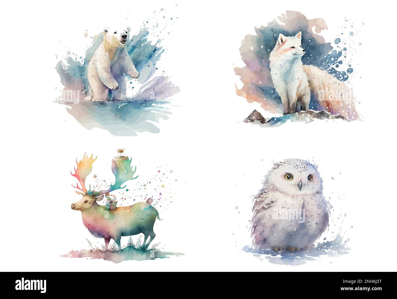 Clipart arctic fox hi-res stock photography and images - Alamy